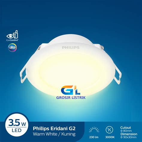 Jual Philips Downlight LED Eridani 3 5W 7W 10W 14W 23W Putih Atau