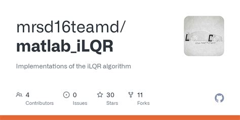 Github Mrsd16teamdmatlabilqr Implementations Of The Ilqr Algorithm