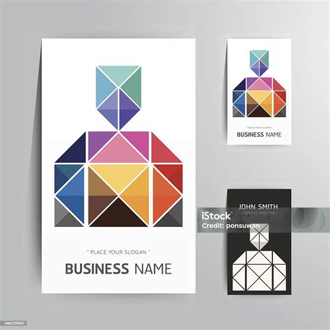 Modern Kartu Nama Kreatif Pria Bentuk Desain Template Vektor Ilustrasi
