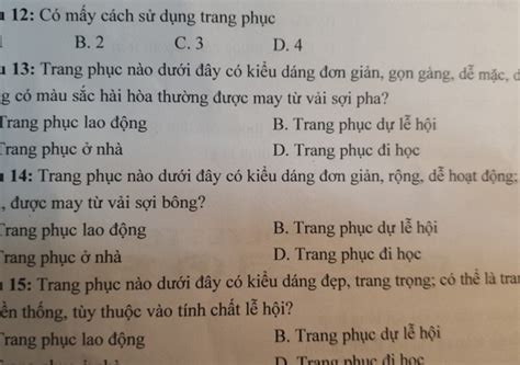 Có Mấy Cách Sử Dụng Trang Phục Công Nghệ Lớp 6 Bài Tập Công Nghệ
