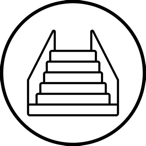 Vector Diseño Escalera Vector Icono Estilo 22117696 Vector En Vecteezy