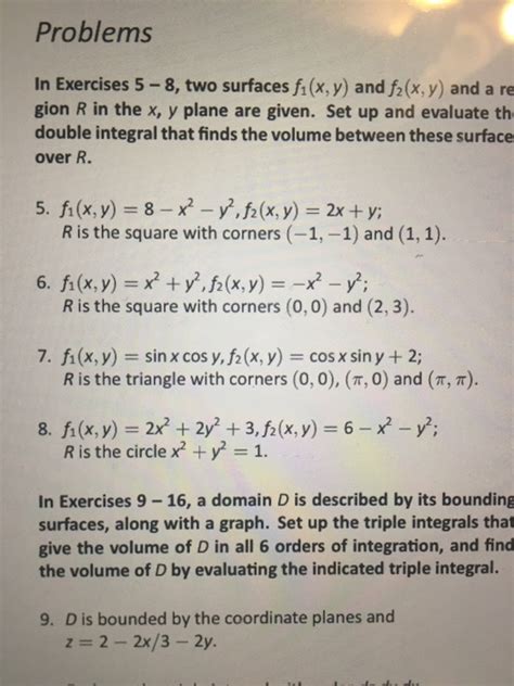 Solved Problems In Exercises 5 8 Two Surfaces Fi X Y And