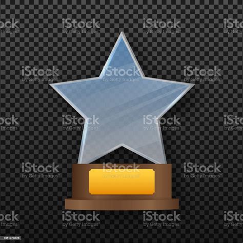 유리 상 컨셉 배경 황금 트로피 클립 아트 벡터 템플릿입니다 배너 디자인을 위한 템플릿입니다 우승자 인증서 3차원 형태에 대한