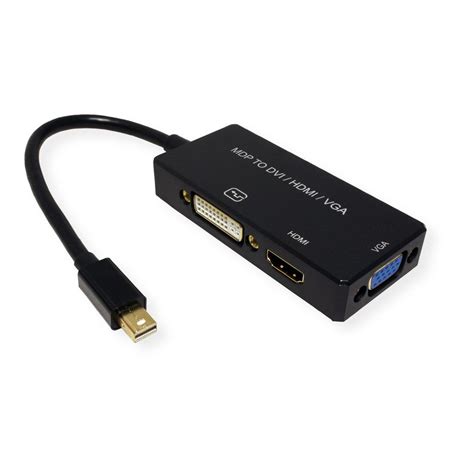 VALUE Mini DisplayPort DVI DP HDMI Adapter Mini DP M VGA DVI HDMI F V Active SECOMP