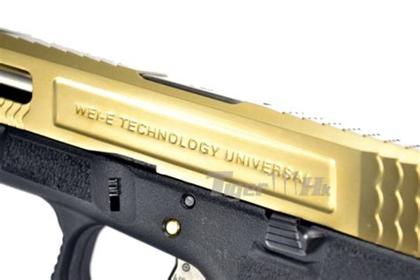 We G34 Gbb Pistol Gold Slideblack Frame Silver Barrel Airsoft