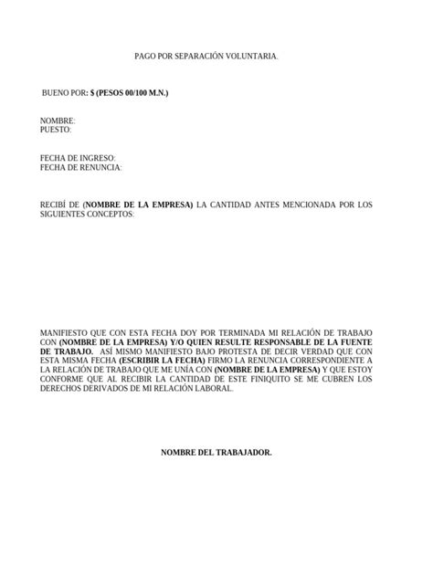 Formato Finiquito Pdf