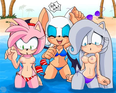 Rule 34 3girls Amy Rose Big Breasts Bikini Blue Eyes Cameltoe Female