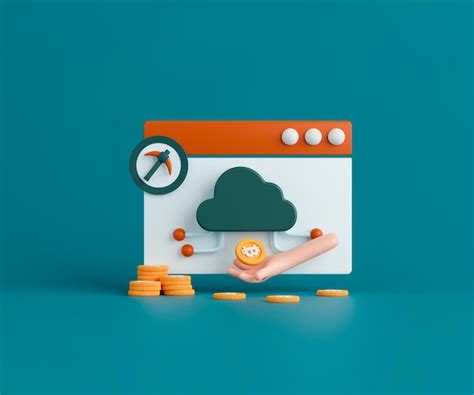 Premium Photo 3d Rendering Concept Cloud Mining Illustration