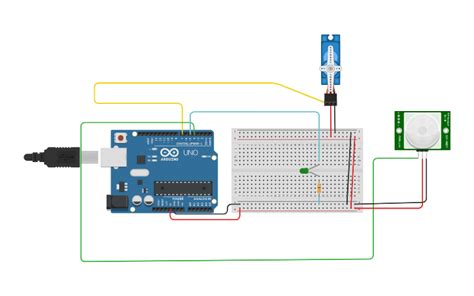 Circuit Design Microservomotor Con Sensor Pir Tinkercad