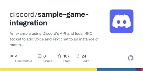 GitHub Discord Sample Game Integration An Example Using Discord S API And Local RPC Socket To
