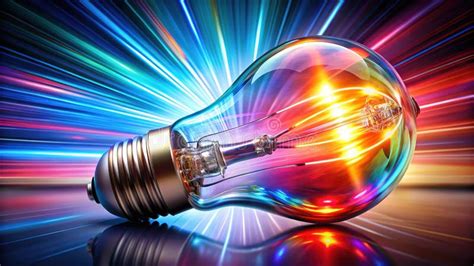 Intense Glowing Light Bulb Abstract Art A Stunning Visual Representation Of Electricity And