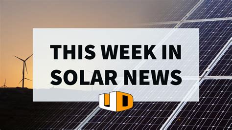 This Week In Solar News Urban Design