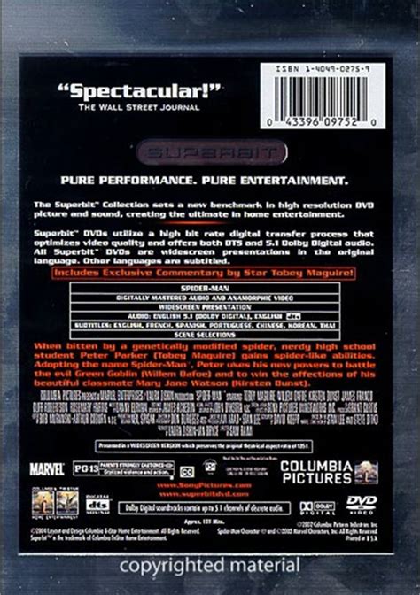 Spider Man Superbit Dvd 2002 Dvd Empire