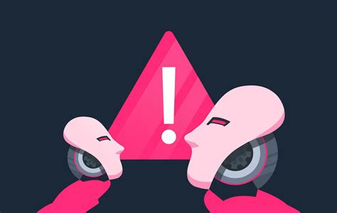 Ai Dangers And Potential Risk Warning Vector Concept Illustration