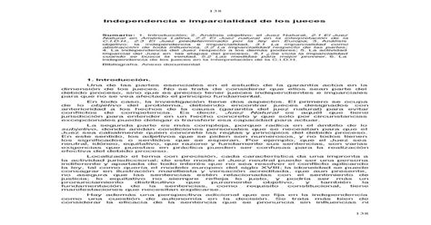Independencia E Imparcialidad De Los Jueces Osvaldo Gozaíni Pdf
