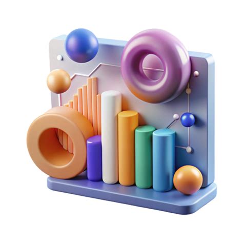 Elegant Abstract Abstract Data Visualization Chart And Graph Isolated