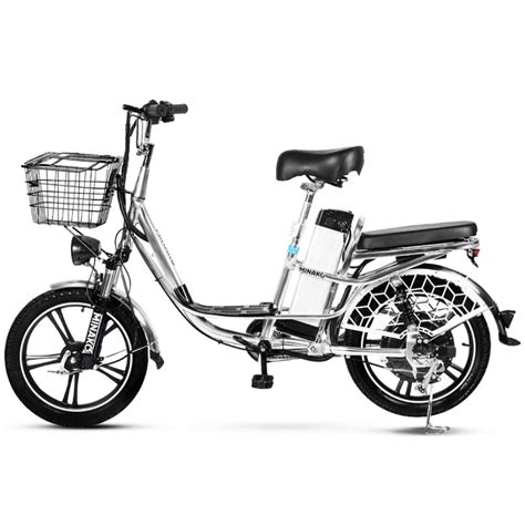 Електровелосипед MINAKO V8 PRO (18" 48V 13Ah 500W ) хром , з заднім ...
