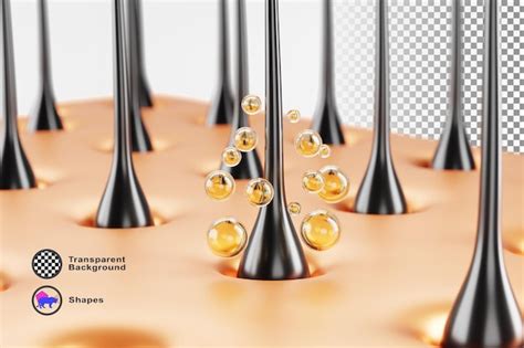 Premium Psd Hair Care 3d Render Background Scalp Cell Structure With
