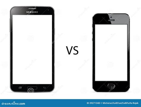 Samsung Galaxy S Vs Apple IPhone S Editorial Stock Photo Illustration Of Black Button