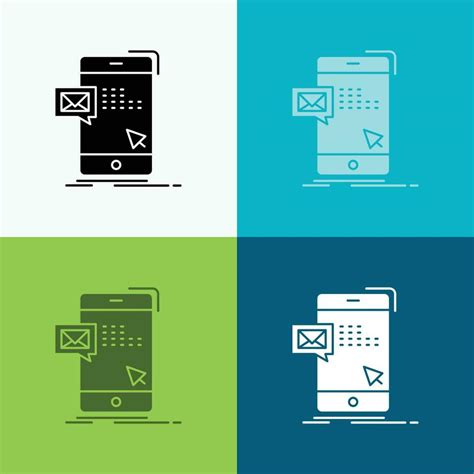 Bulk Dialog Instant Mail Message Icon Over Various Background