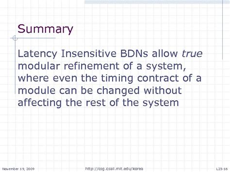 Bounded Dataflow Networks And Latency Insensitive Circuits Cont