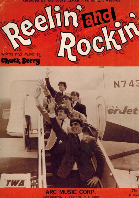 Reelin And Rockin Dave Clark Five Cover Vintage Shet Music By