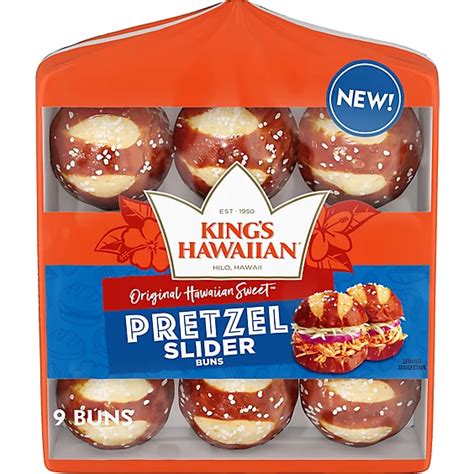 Kings Hawaiian Original Hawaiian Sweet Pretzel Pre Sliced Slider Buns