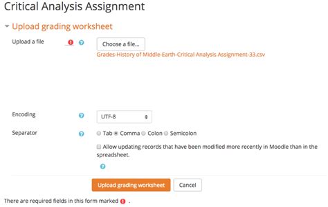Use An Offline Grading Worksheet Moodle User Guides