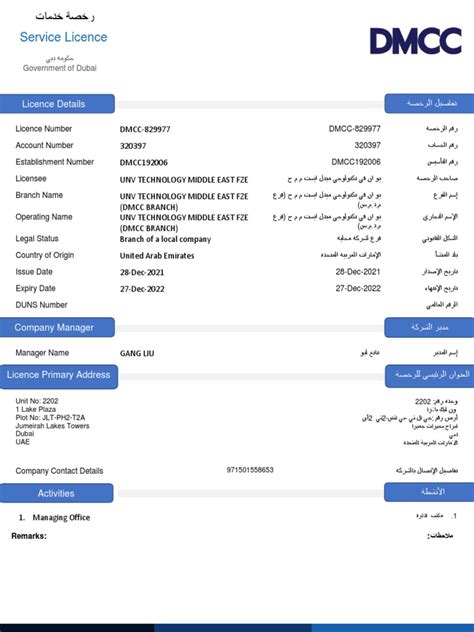 1existing Dmcc License Certificate Pdf