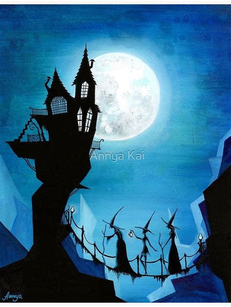 Witch Sisters Journey Home Art Print For Sale By Annya Kai Witch