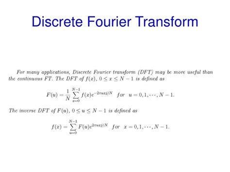 PPT Discrete Fourier Transform DFT Applications With FFTSHIFT PowerPoint Presentation ID