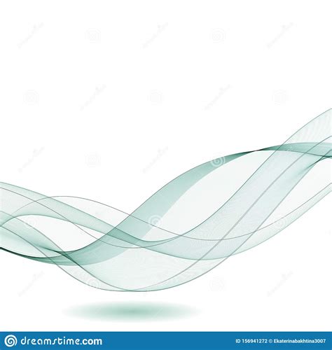 Blue Abstract Wave Decoration Element Presentation Template Eps Stock Vector
