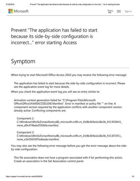 Prevent The Application Has Failed To Start Because Its Side By Side