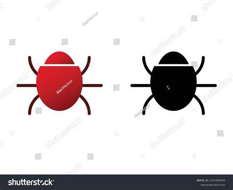 Red Black Bug Codes Viral Bugs Stock Vector Royalty Free 2227828595