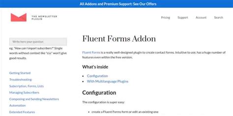 Newsletter Fluent Forms Integration Pluginsforwp