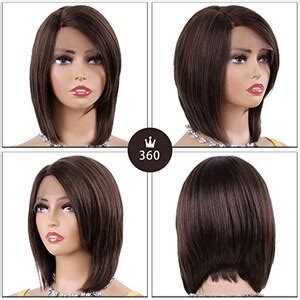 Short Bob Lace Front Wig Glueless Straight Human Hair Wigs Brazilian Human Hair Natural Hairline