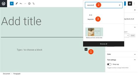 How To Use The Wordpress Separator Block