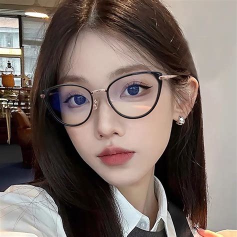 Fashion New Cat Eye Glasses Womens Retro Anti Blue Light Glasses High