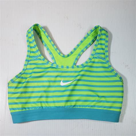 Nike Pro Classic Swoosh Dri Fit Sports Bra Small S Gr Gem