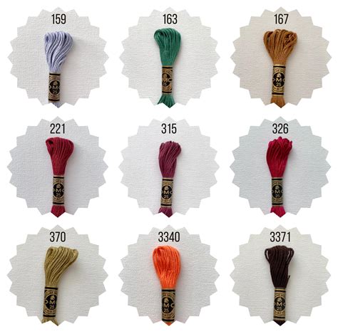 DMC Six Strand Embroidery Floss Single Skeins Range Of Colours DMC Mouline Hand Embroidery