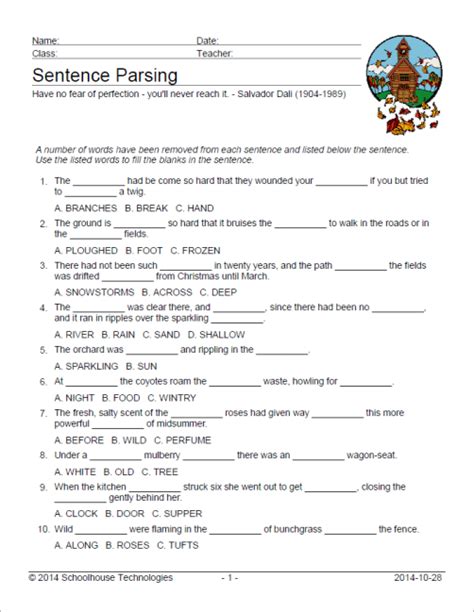 Grammar Worksheets For Grade 2 English Parsing