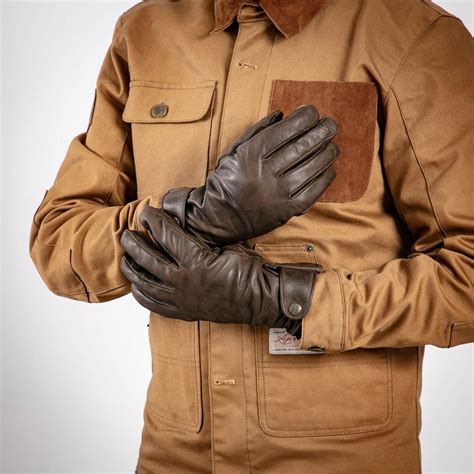 Age Of Glory Carpenter Winter Leather Ce Gloves Brown Machinehead Moto