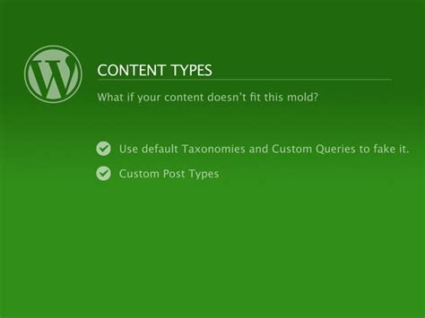 Using Custom Post Types Taxonomies In WordPress PPT