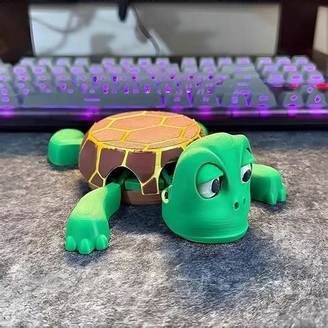 Turtle Cup Holder Funny Open Eyed Turtle Coaster 3D Printed Cup