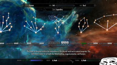 Unlimited HP Magicka Stamina Perk Gold At Skyrim Nexus Mods And Community