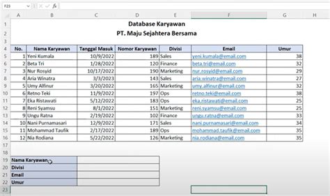 Membangun Database Pencarian Sederhana Di Excel Dailysocialid