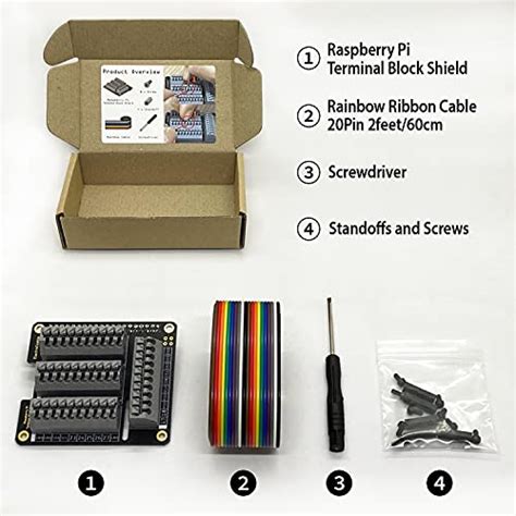 Electrocookie Raspberry Pi Gpio Terminal Block Breakout Module Push In