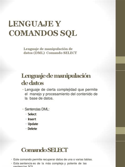 Clase 3 Select 16 Agosto Descargar Gratis Pdf Sql Programación De