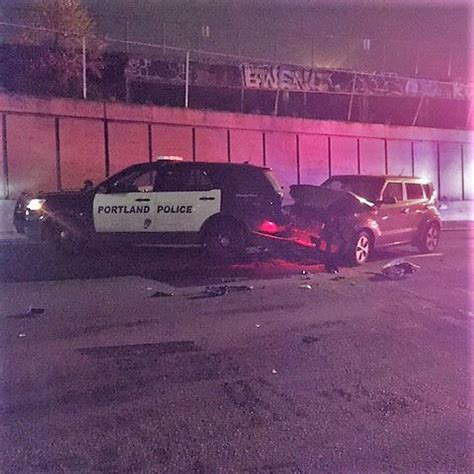 Suspected Drunk Driver Slams Into Stopped Cop Car On Portland Freeway Police Say