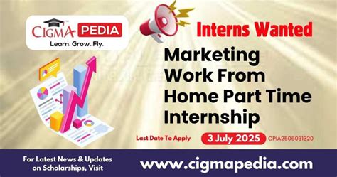 Marketing Work From Home Part Time Internship By The Glen How To Apply